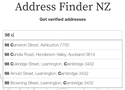 Address Autocomplete by AddressFinder